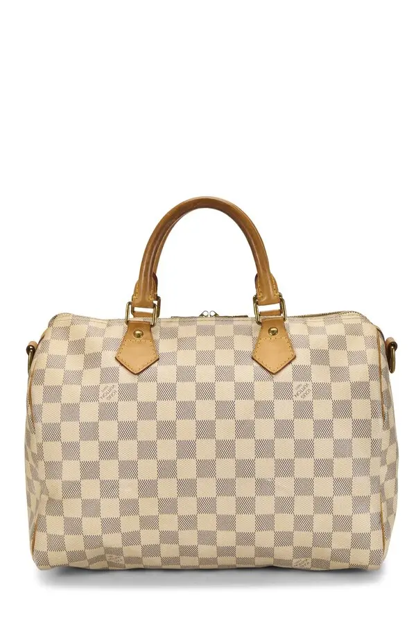 LOUIS VUITTON Damier Azur Speedy Bandouliere 30 - White