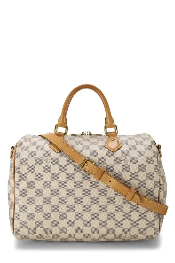LOUIS VUITTON Damier Azur Speedy Bandouliere 30 - White