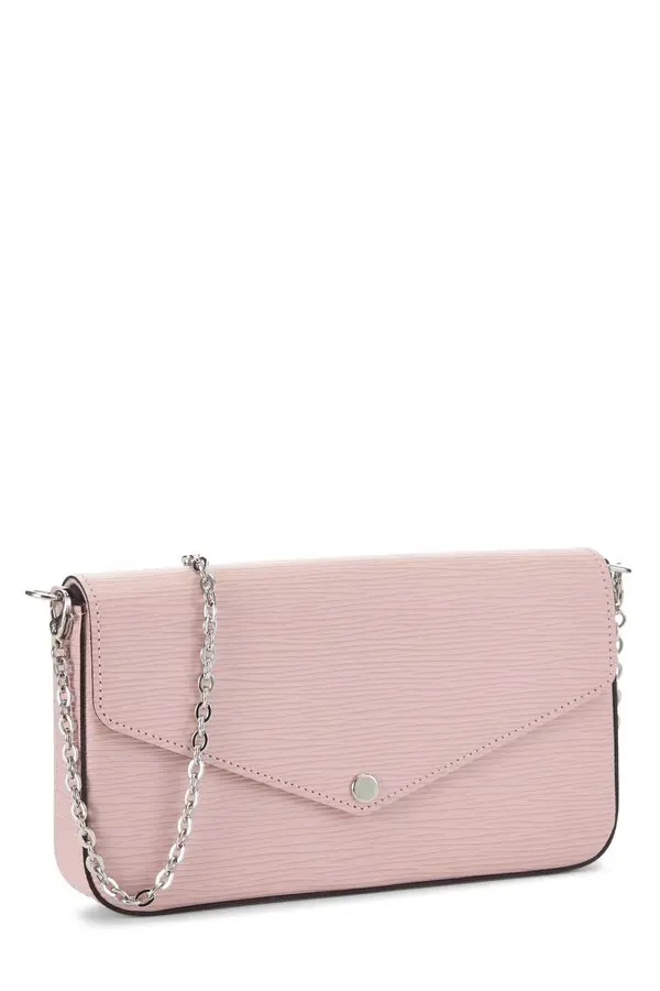 LOUIS VUITTON Rose Nacre Epi Pochette Felicie