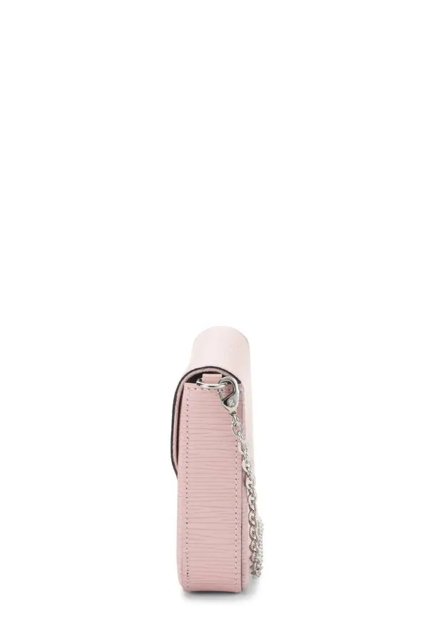 LOUIS VUITTON Rose Nacre Epi Pochette Felicie
