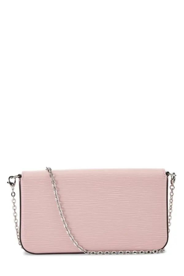 LOUIS VUITTON Rose Nacre Epi Pochette Felicie