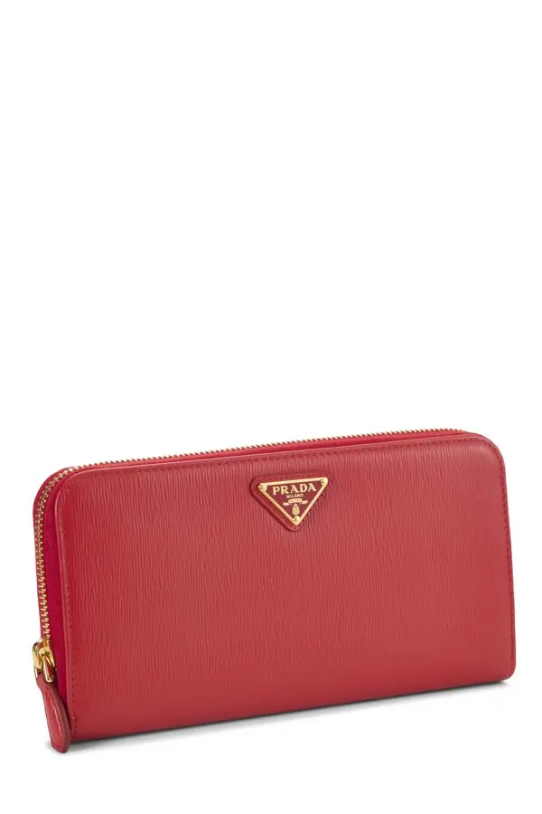 Prada Vitello Move Zip Around Wallet