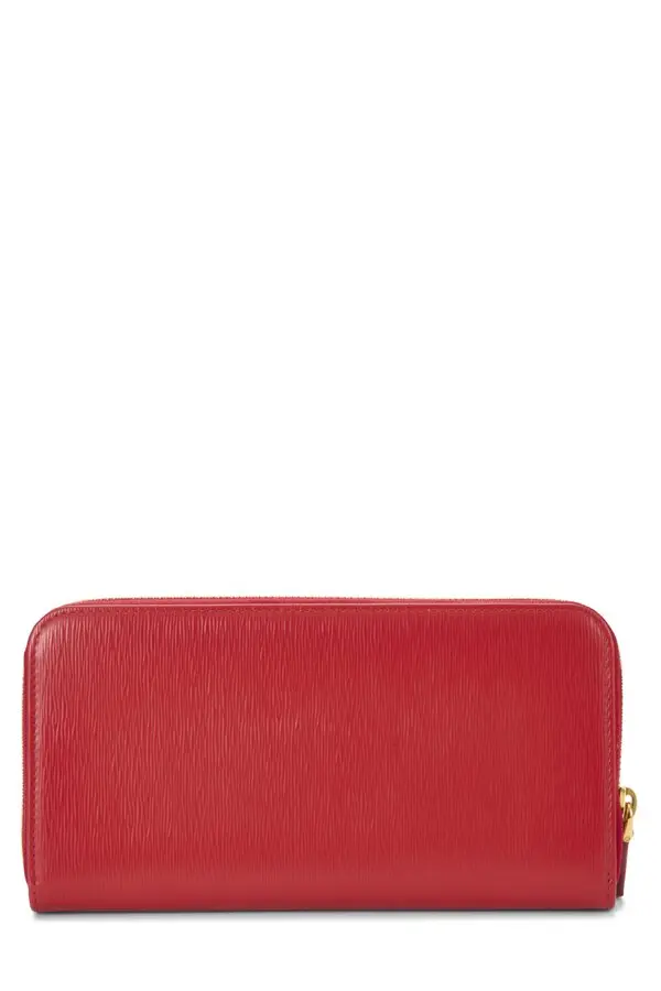 Prada Vitello Move Zip Around Wallet