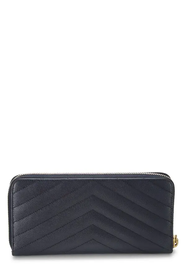Saint Laurent Grainy Zip Around Wallet