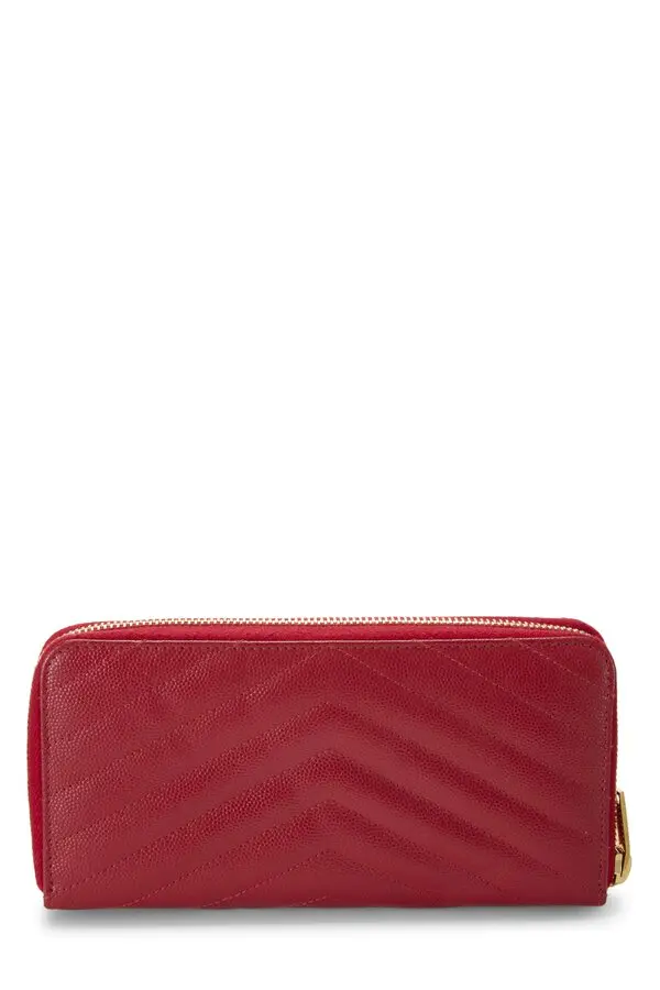Saint Laurent Grainy Zip Around Wallet