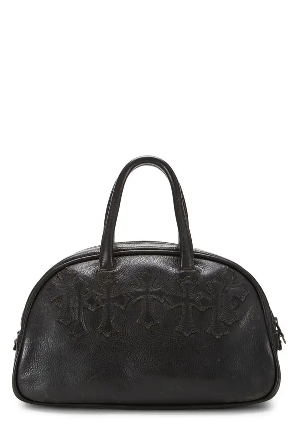 Chrome Hearts Cemetery Cross Bowling Bag - Black