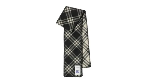 Burberry Narrow Check Wool Scarf