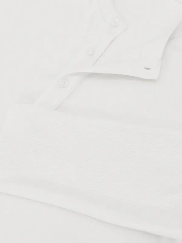 REISS Francisco Ribbed Long-sleeve Henley T-shirt