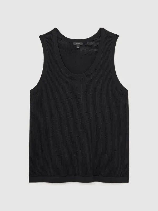 REISS Watson Textured-knit Vest