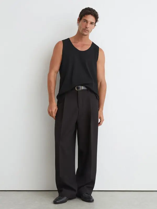 REISS Watson Textured-knit Vest
