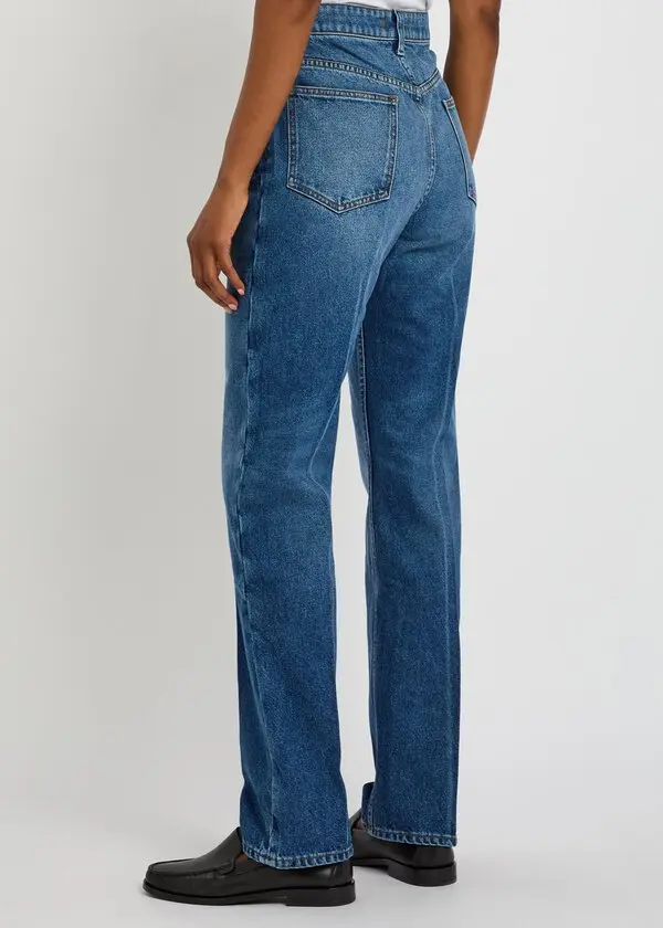 Ossou Straight-leg Denim Jeans With Pressed Crease