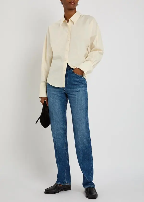 Ossou Straight-leg Denim Jeans With Pressed Crease