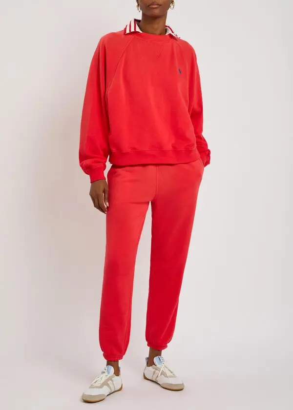 Polo Ralph Lauren Embroidered Cotton-blend Sweatpants