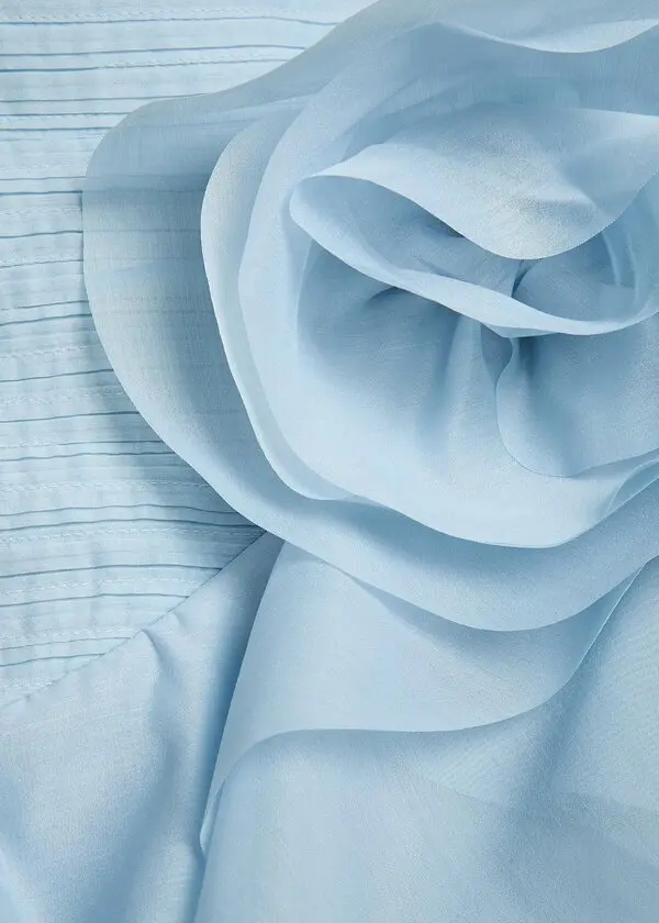 Aje Canyon Floral-appliqué Chiffon Gown