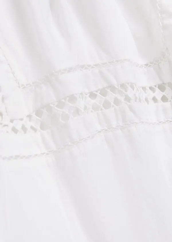 Polo Ralph Lauren Cutwork Embroidered Cotton Blouse - White