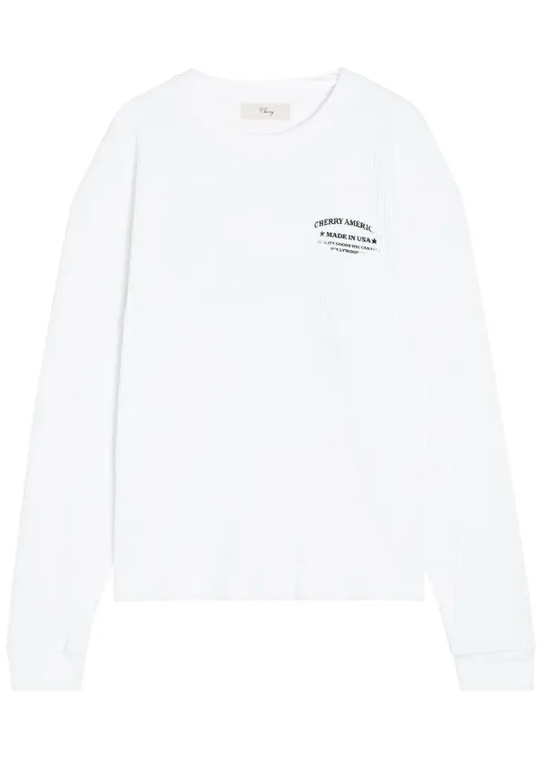 CHERRY LOS ANGELES Ranchwear Printed Waffle T-shirt - White