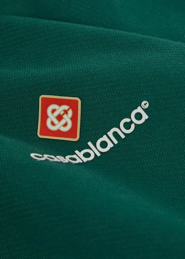 Casablanca Hooded Zip-through Cotton Sweatshirt