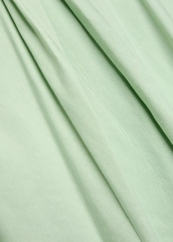 Alice + Olivia Blaire Pleated Wide-leg Linen-blend Trousers