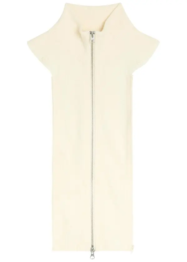 Veronica Beard Uptown Dickey Wool And Cashmere-blend Jacket Insert - Ivory