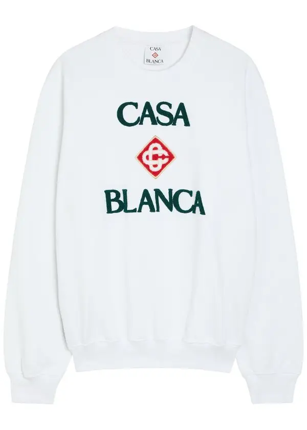 Casablanca Stacked Terry-logo Cotton Sweatshirt