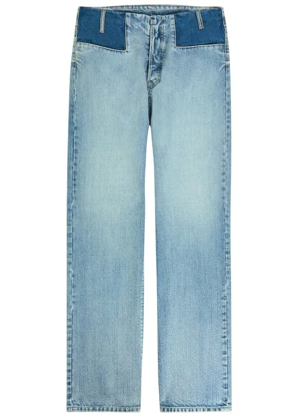 MAISON MARGIELA Straight-leg Washed Denim Trousers - Blue Denim