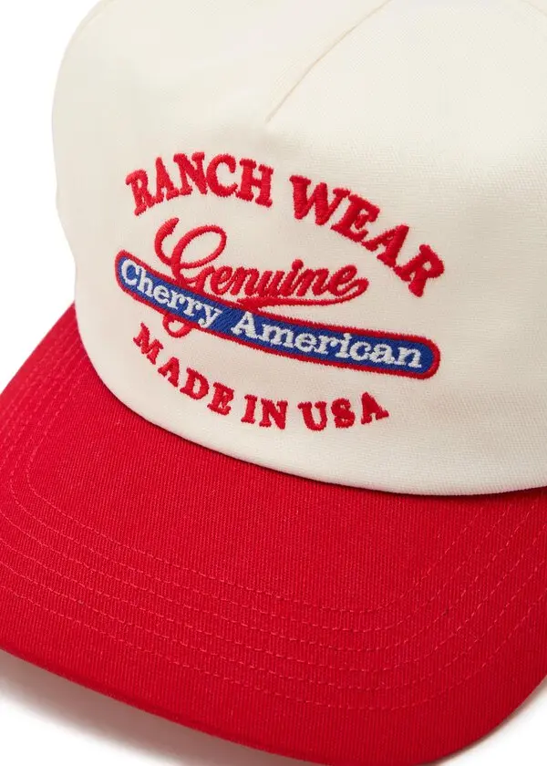 CHERRY LOS ANGELES Ranchwear 5 Panel Embroidered Canvas Cap