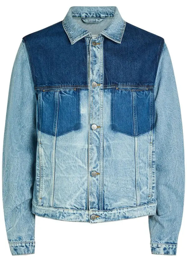 MAISON MARGIELA Washed Denim Trucker Jacket - Blue Denim