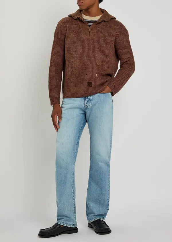 MAISON MARGIELA Ribbed Wool And Linen-blend Jumper