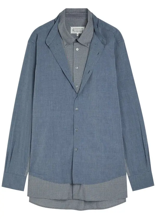 MAISON MARGIELA Panelled Cotton-poplin Shirt