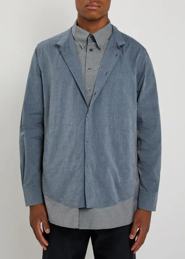 MAISON MARGIELA Panelled Cotton-poplin Shirt