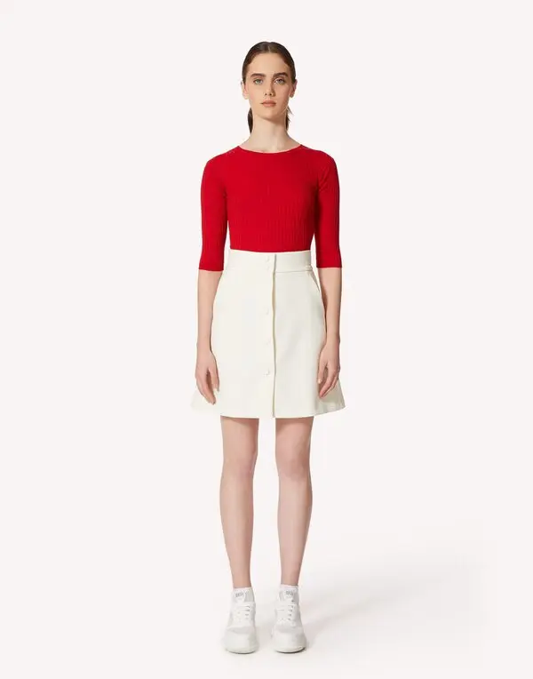 Red Valentino Logo A-line Skirt