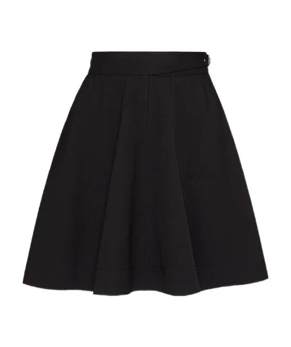 Red Valentino Buckle Detail Skirt - Black