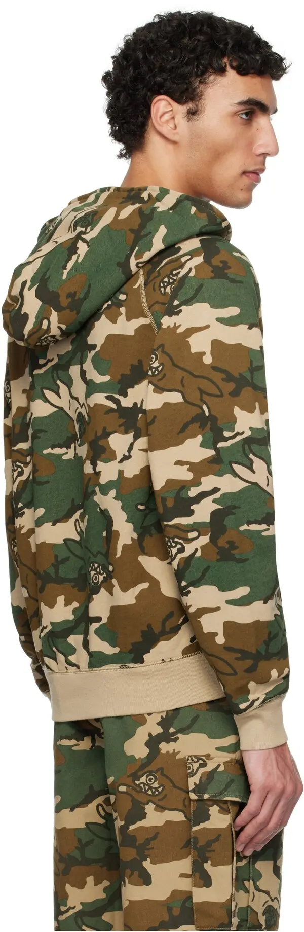 ICECREAM Running Dog Woodland Camo Zip-up Hoodie