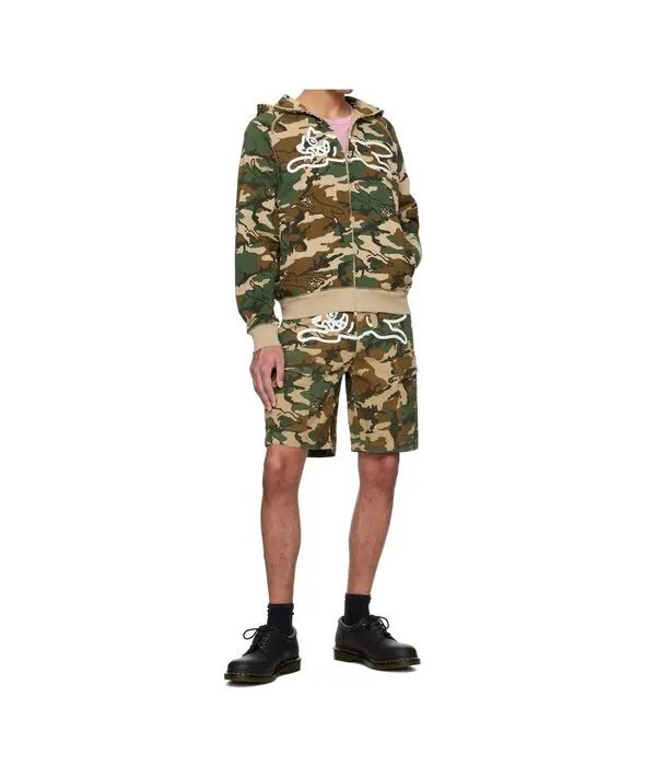 ICECREAM Running Dog Woodland Camo Zip-up Hoodie