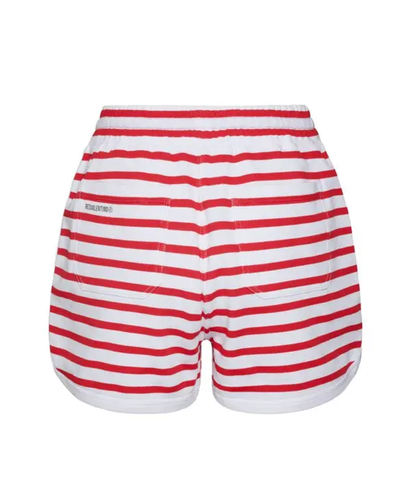 Red Valentino Striped Drawstring Shorts