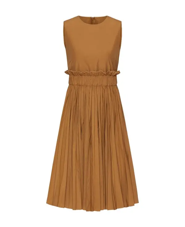 Red Valentino Pleated Sleeveless Dress
