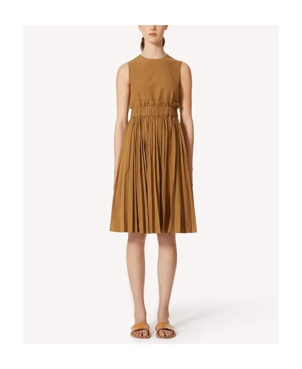 Red Valentino Pleated Sleeveless Dress