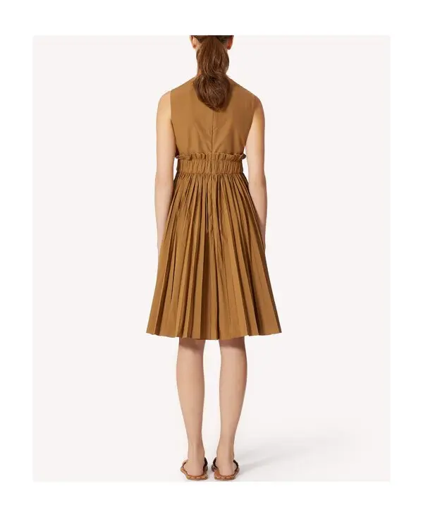 Red Valentino Pleated Sleeveless Dress