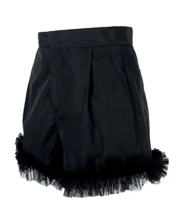 Red Valentino Mesh Tulle Ruffled Shorts
