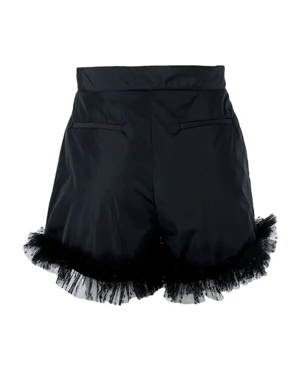 Red Valentino Mesh Tulle Ruffled Shorts
