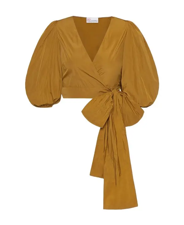 Red Valentino V-neck Bow Blouse