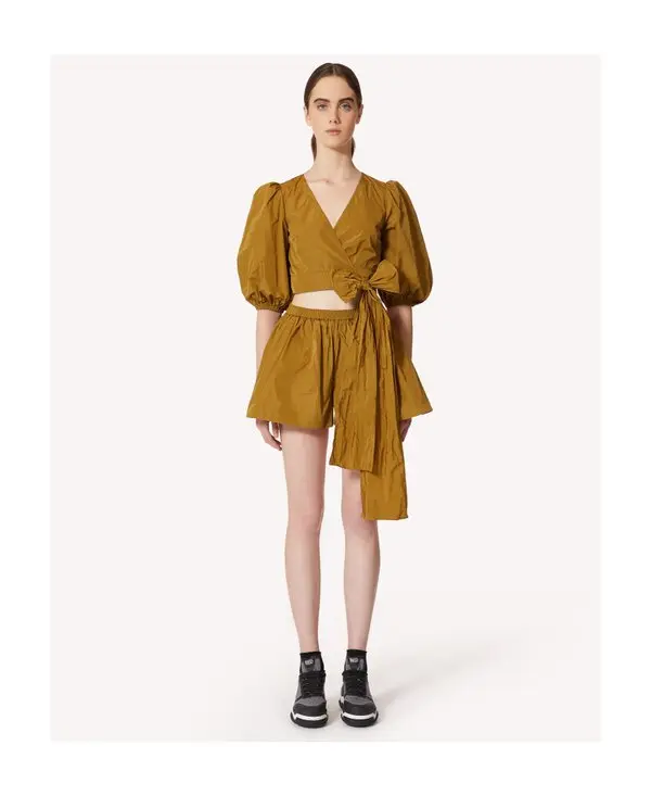 Red Valentino V-neck Bow Blouse