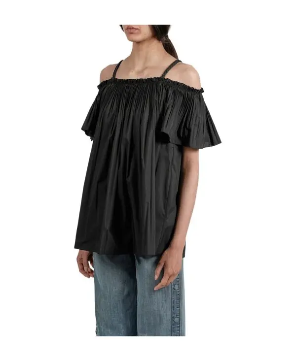 Red Valentino Pleated Shoulder-length Blouse