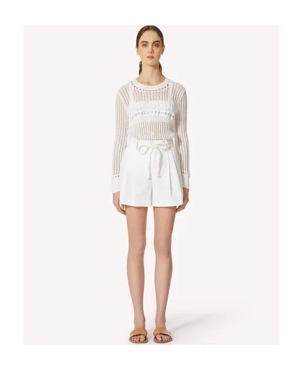 Red Valentino Knitted Belt Detail Shorts