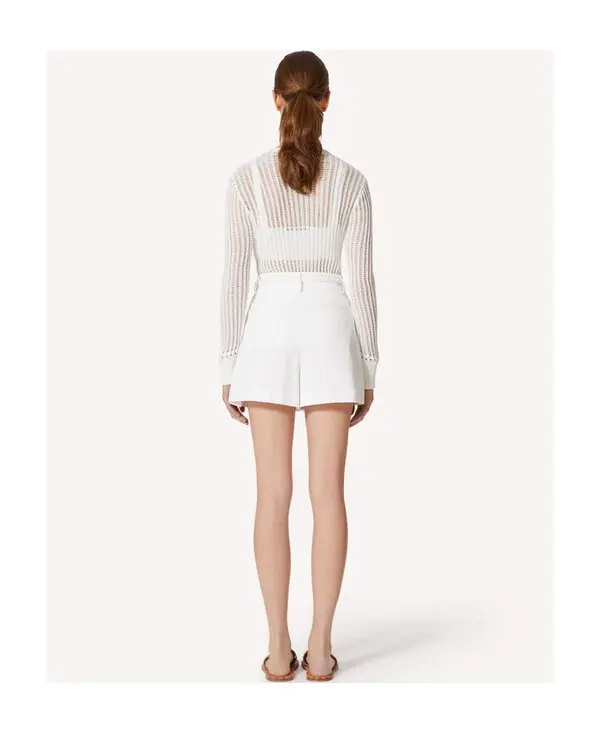 Red Valentino Knitted Belt Detail Shorts