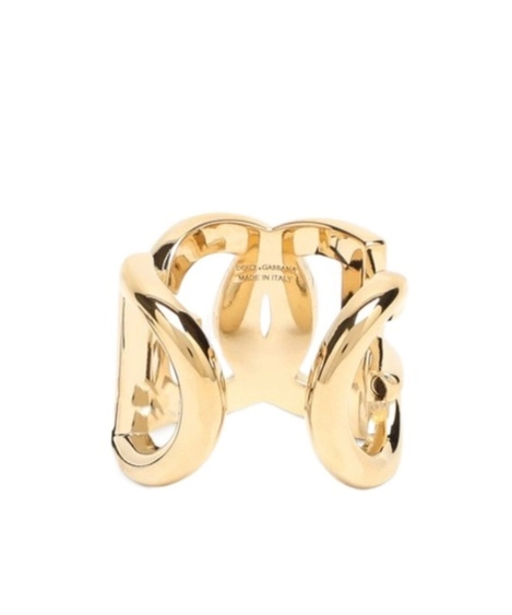 Dolce & Gabbana Dolce Gabbana Logo Plaque Engraved Ring