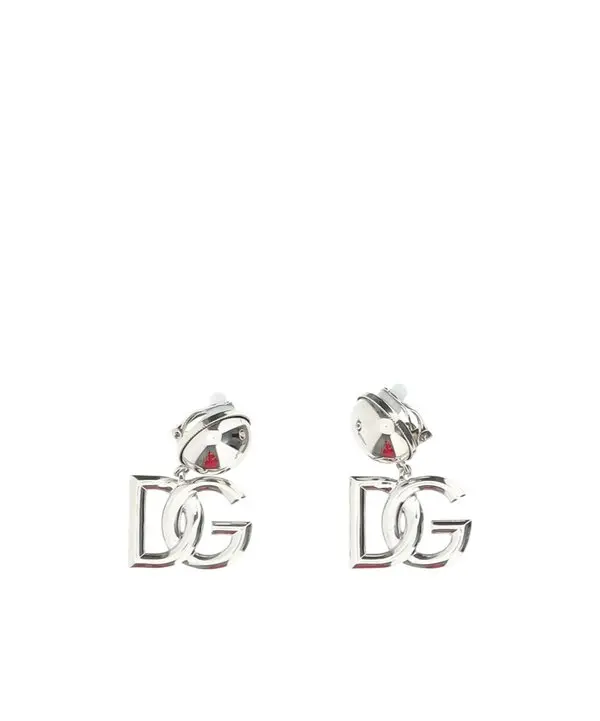Dolce & Gabbana Dolce Gabbana Interlocking Logo Earrings - White