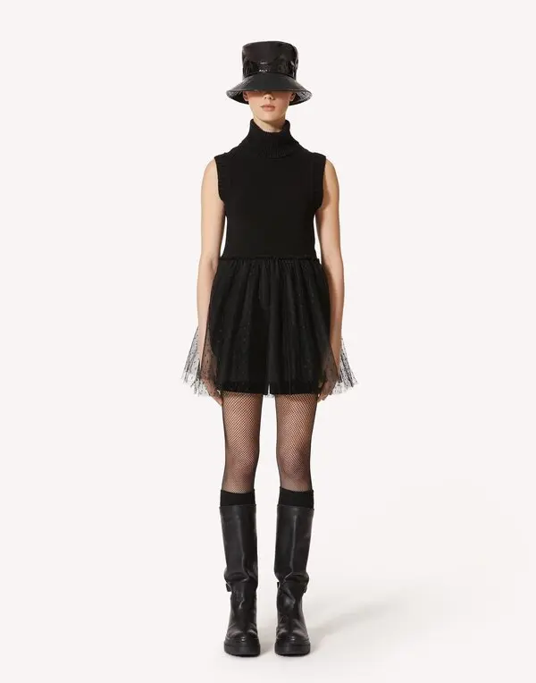 Red Valentino Mesh Tulle Knitted Pullover