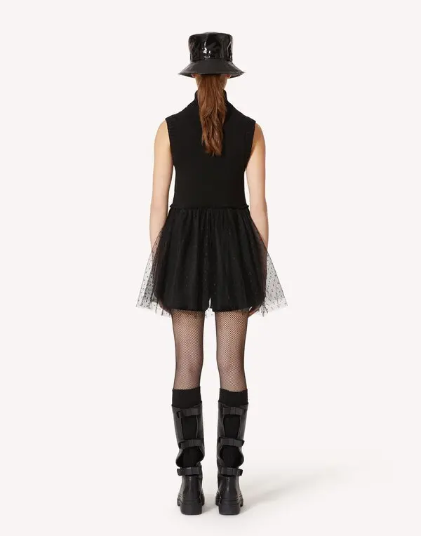 Red Valentino Mesh Tulle Knitted Pullover