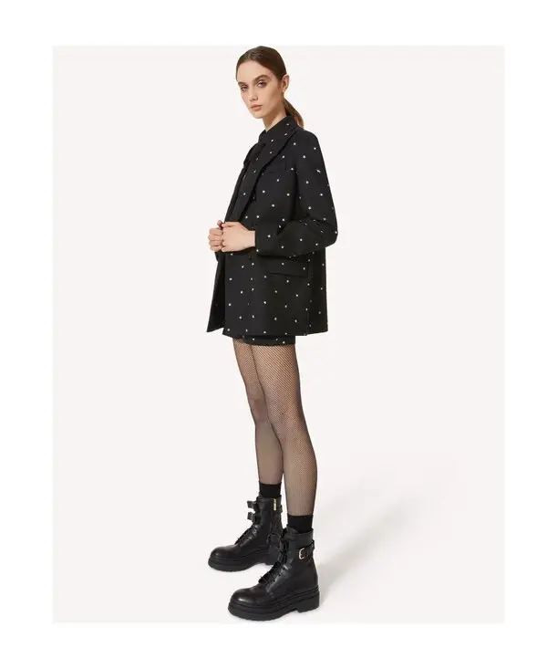 Red Valentino Star-printed Double Breasted Blazer